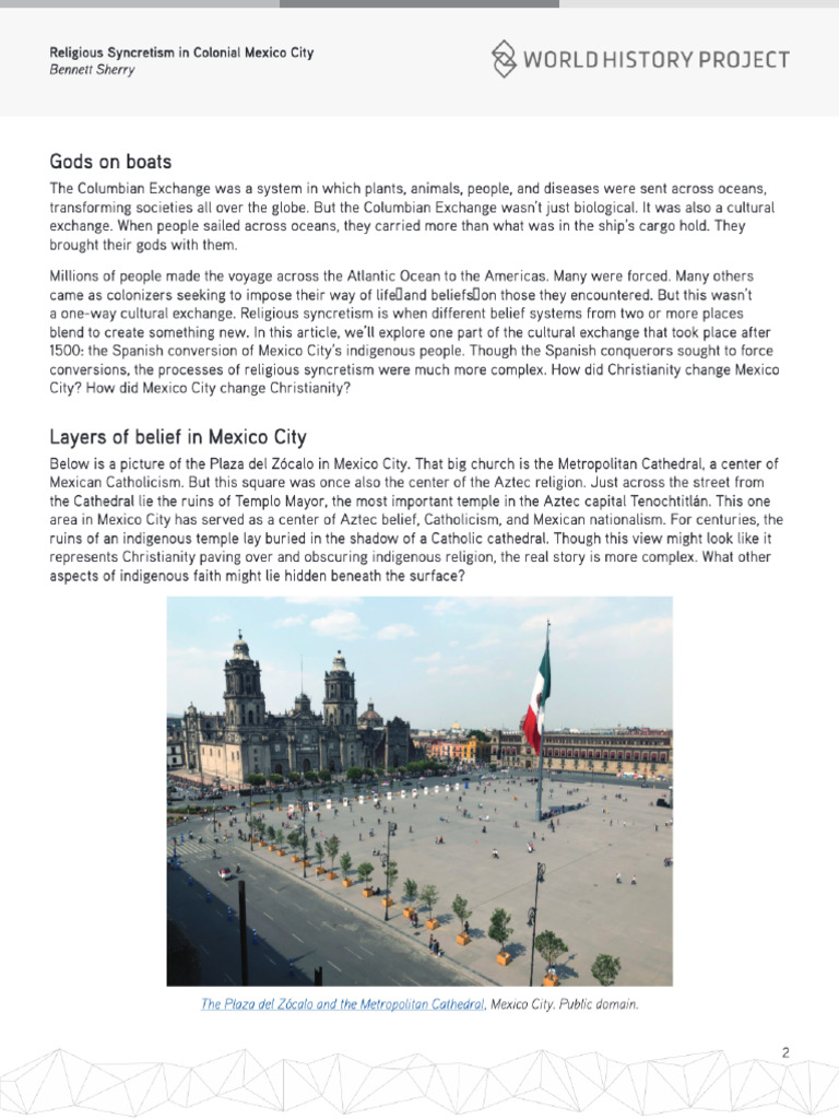 Religious Syncretism in Colonial Mexico City | PDF
