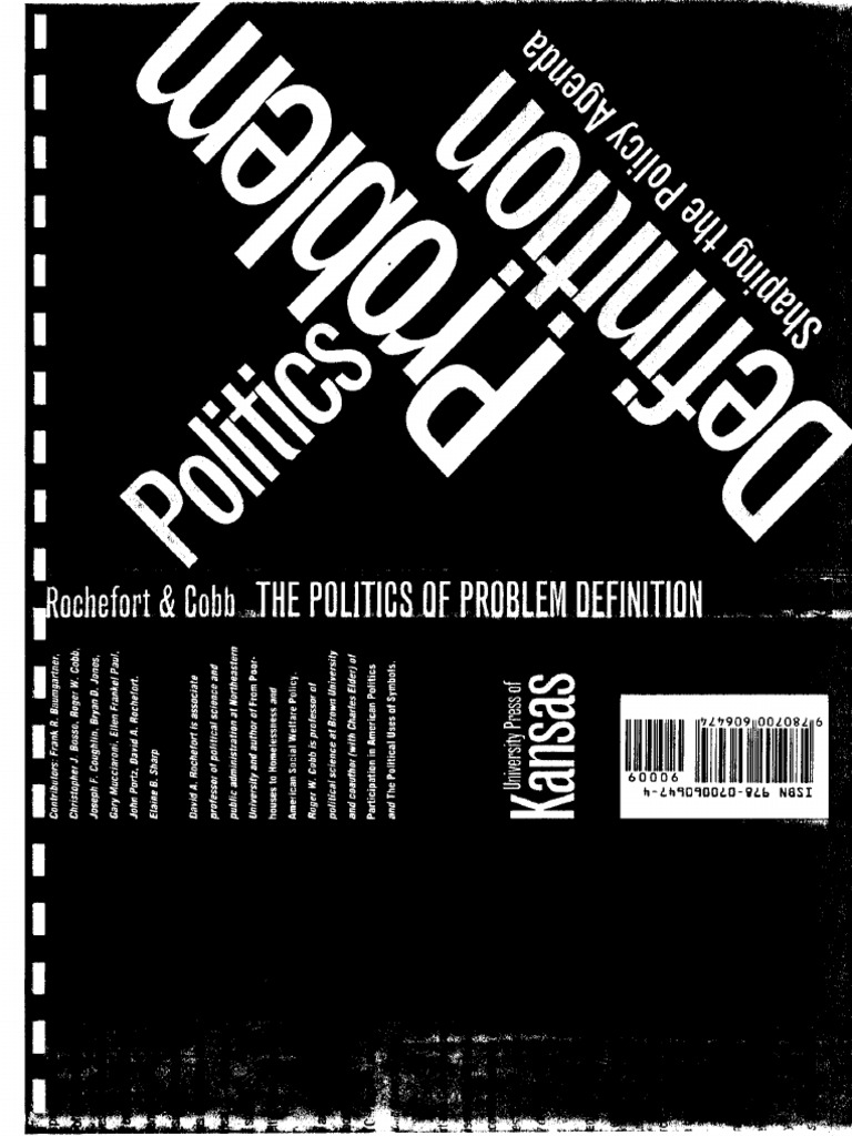 Rocheford&Cobb - The Politics of Problem Definition | PDF