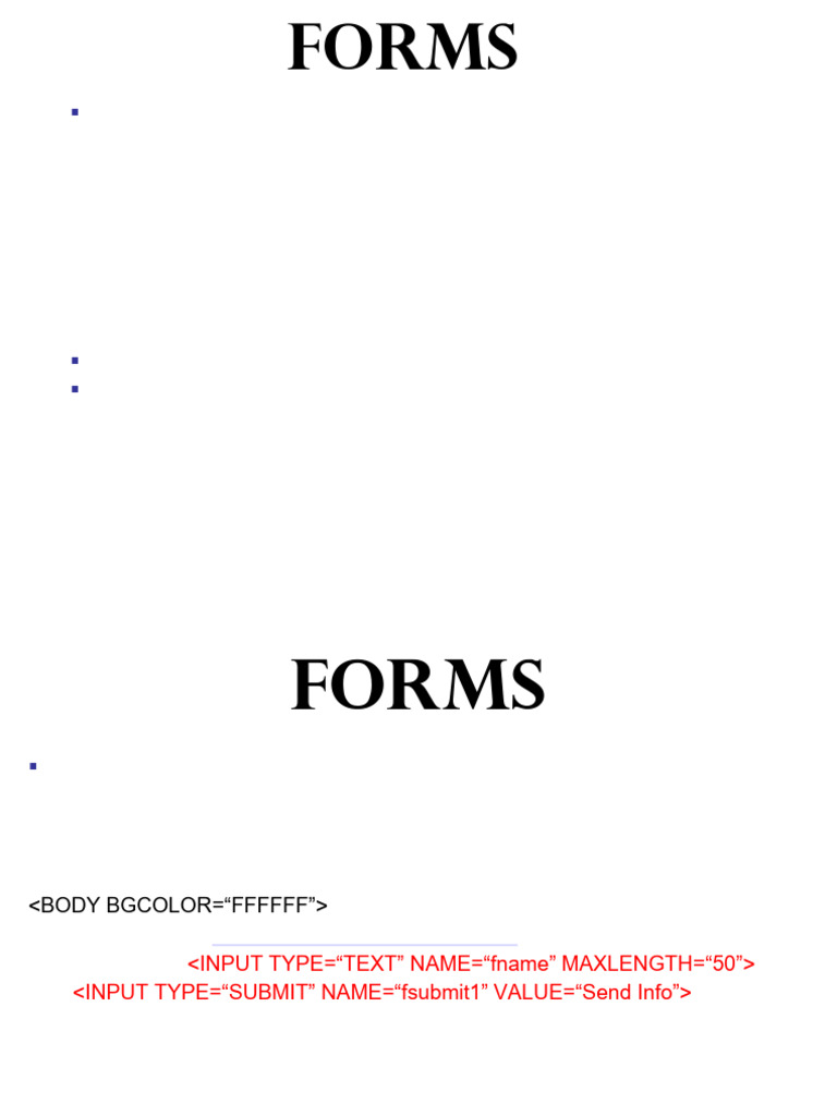 2 - 3 - Form Tag & Input Elements | PDF | Html Element | World Wide Web
