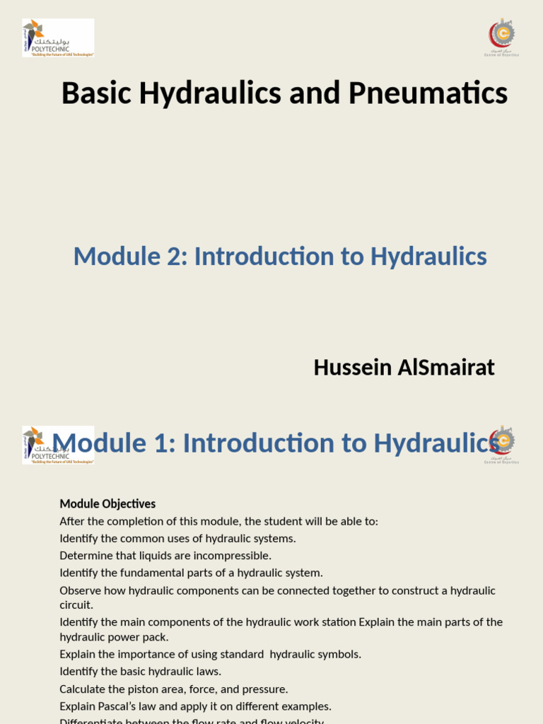 Introduction to Hydraulics Basics | PDF | Brake | Pump