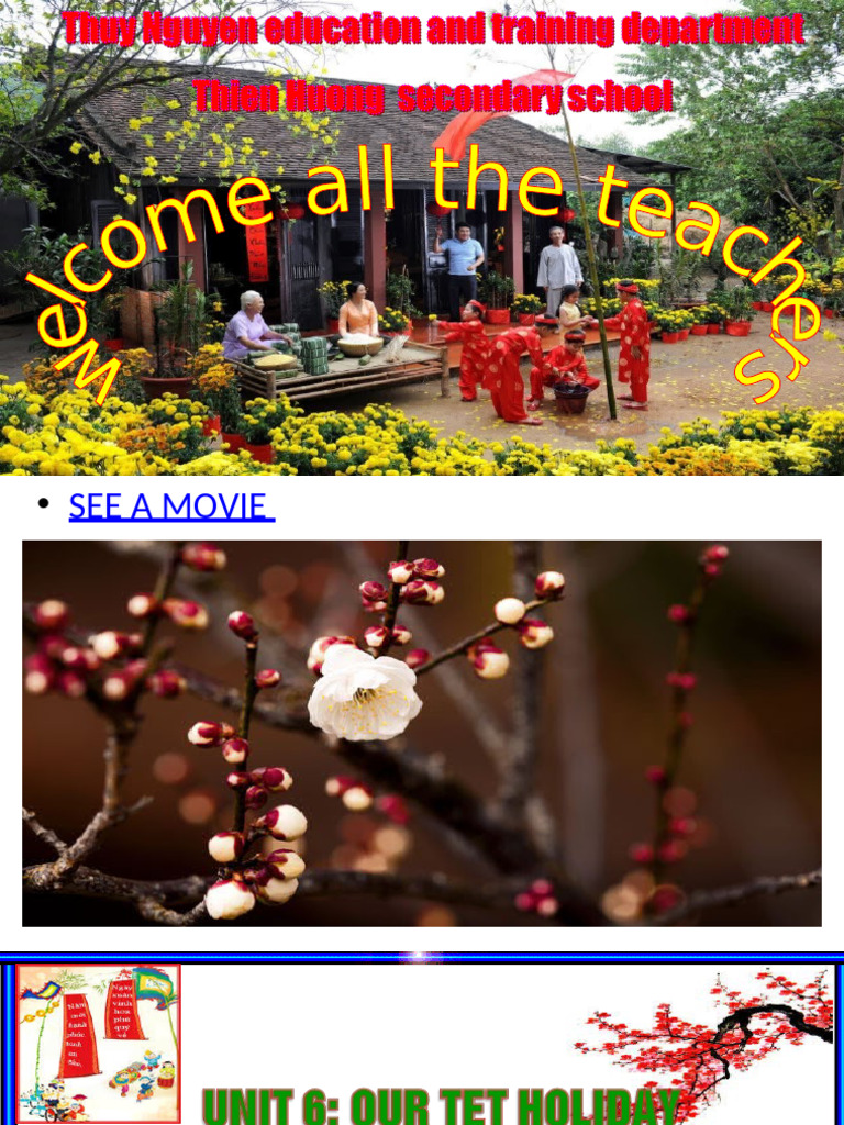 Tieng Anh 6 Sach Moi Unit 6 Lesson 1 | PDF | Observances Set