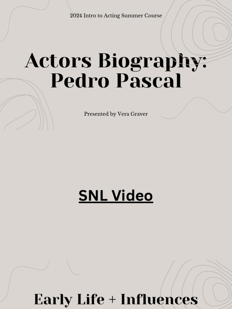 Actors Biography Pedro Pascal | PDF | Art