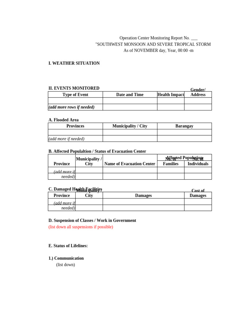 Health Impact Report: Monsoon Response | PDF | Diseases And Disorders ...