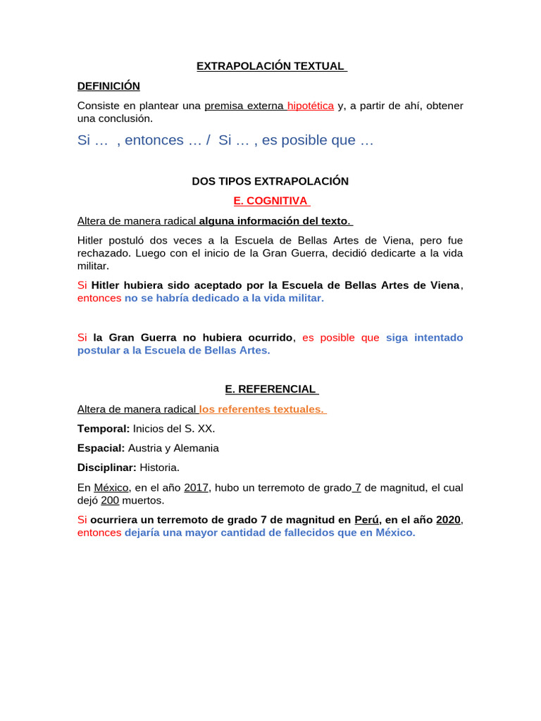 Extrapolación Textual | PDF