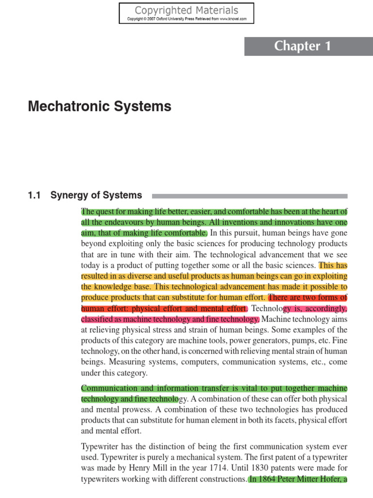 Introduction To Mechatronics 1 | PDF | Actuator | Valve