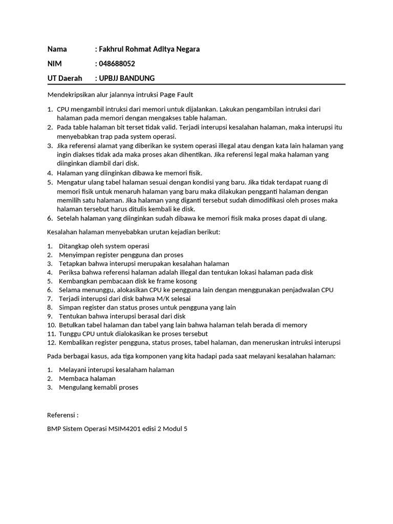 Diskusi 5 Sistem Operasi | PDF | Hukum | Komputer