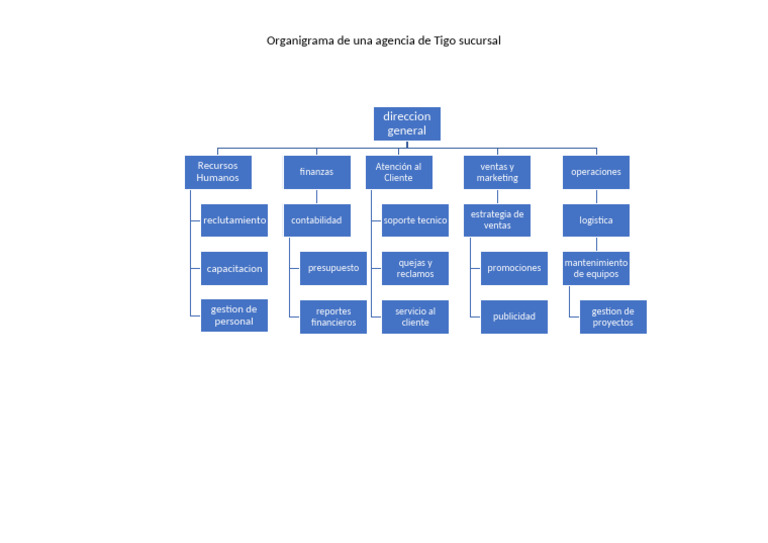 Organigrama de Una Agencia de Tigo Sucursal | PDF