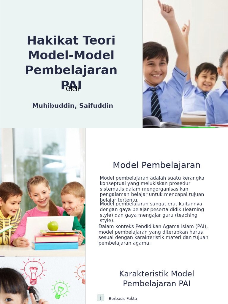 Hakikat Teori Model Model Pembelajaran PAI | PDF | Karier ...