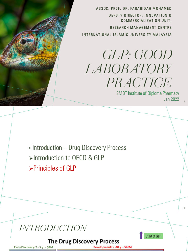 Introduction GLP SMBT India 2022 | PDF | Quality Assurance