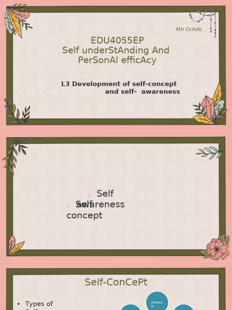 L3 Self Awareness and Self Concept | PDF | Self Esteem | Self Awareness