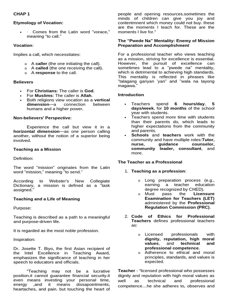 CHAP-1 | PDF | Teachers | Learning