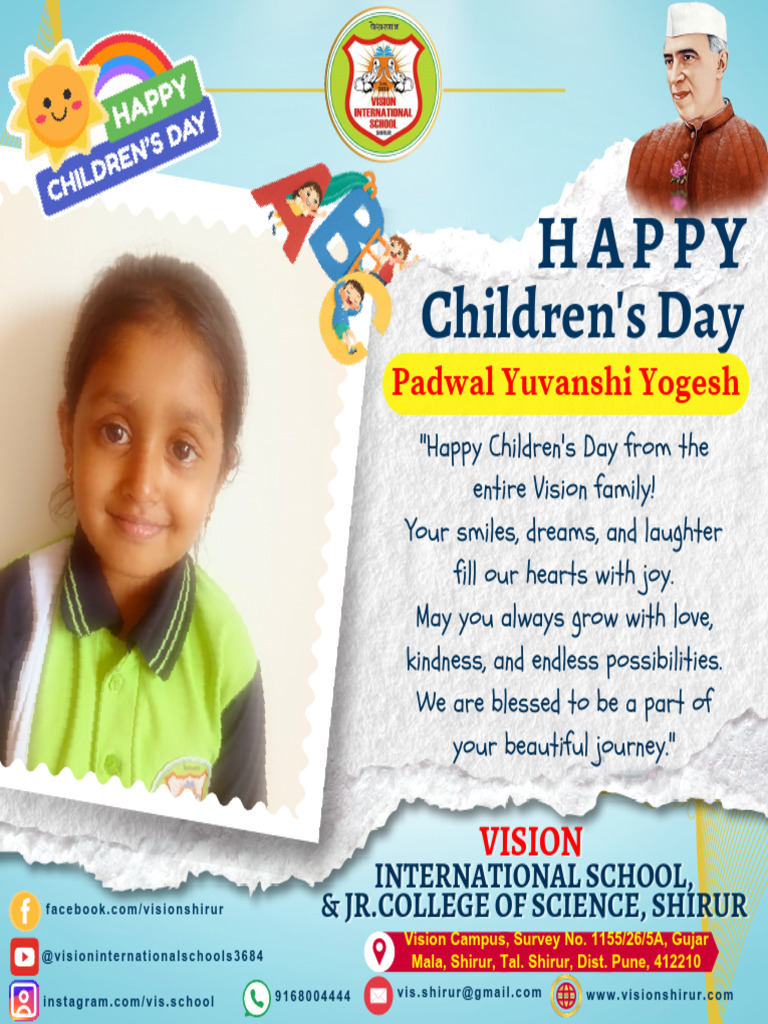 Final Sr.Kg Happy Children's day - Instagram post (1) | PDF