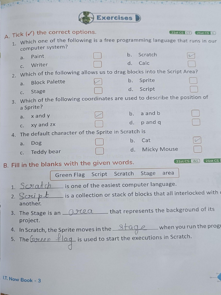 Ch-5 Book Exercise Class-3 Computer | PDF | Graphics | Computer Graphics