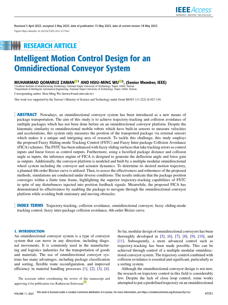 Omnidirectional Conveyor Control | PDF | Force | Kinematics