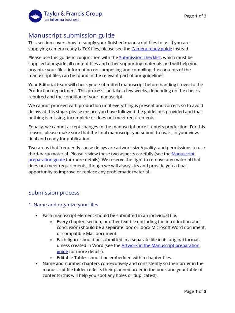 Manuscript Submission Guide | PDF | Computer File | Software