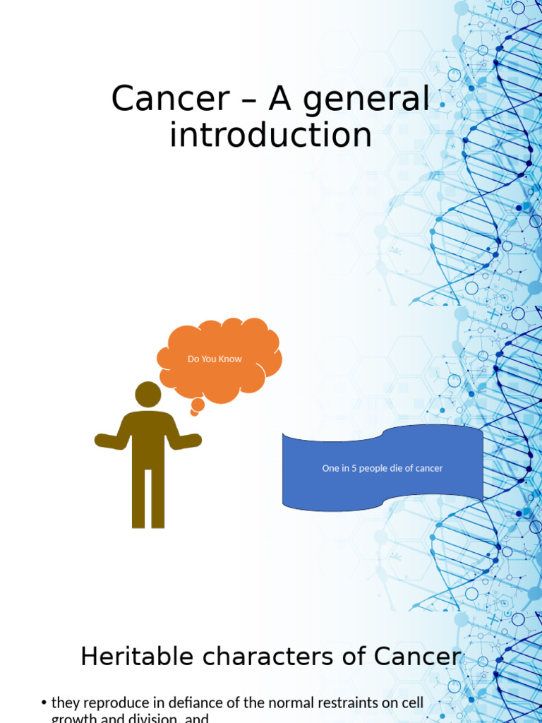 Cancer - A General Introduction | PDF | Neoplasms | Cancer