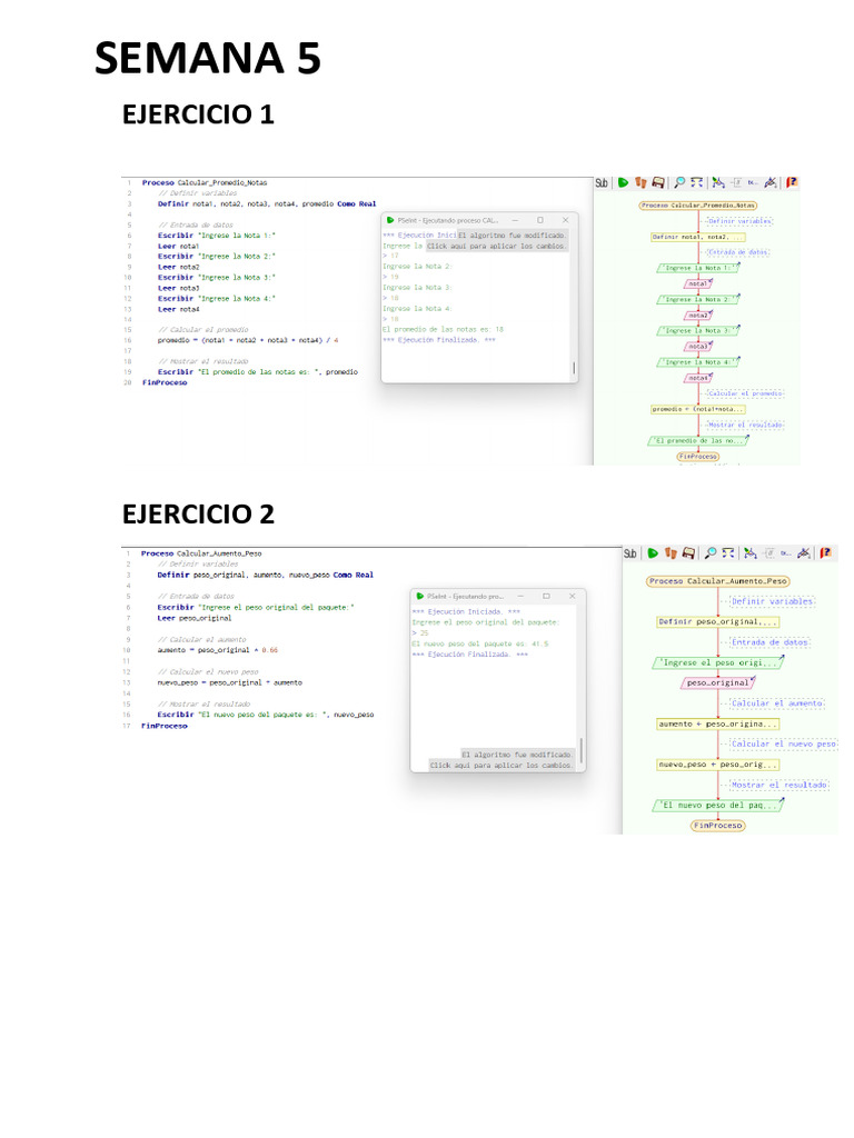 Semana 5 Principio de Algoritmos | PDF