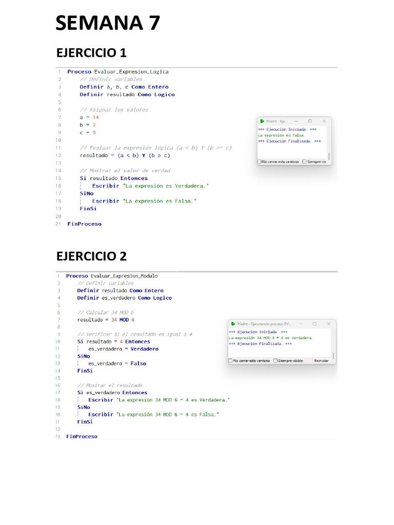 Semana 7 Principio de Algoritmos | PDF