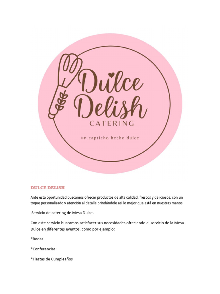 Dulce Delish | PDF | Cocina, comidas y vino | Derecho