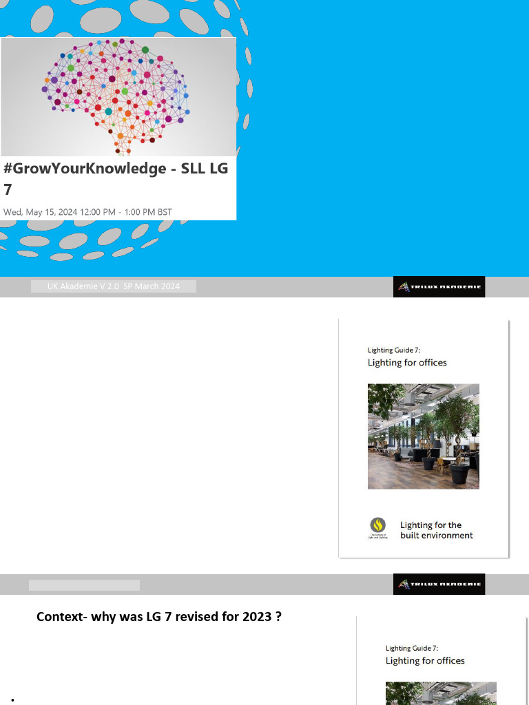 CIBSE Grow Your Knowledge LG 7 Office SP April 2024 | PDF | Lighting