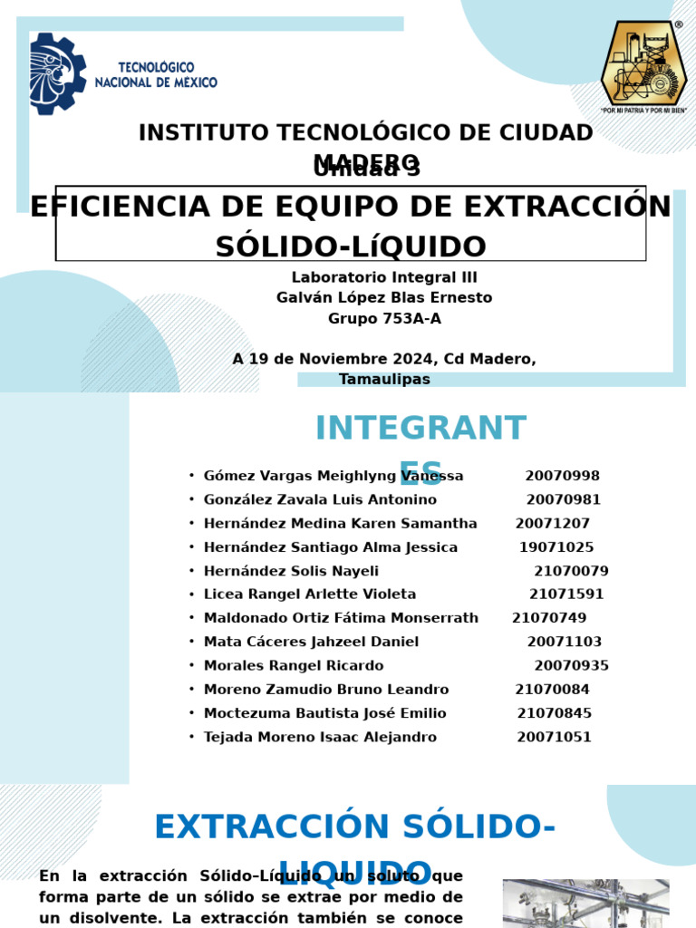 Eficiencia en Extracción Sólido-Líquido | PDF | Solvente | Evaporación