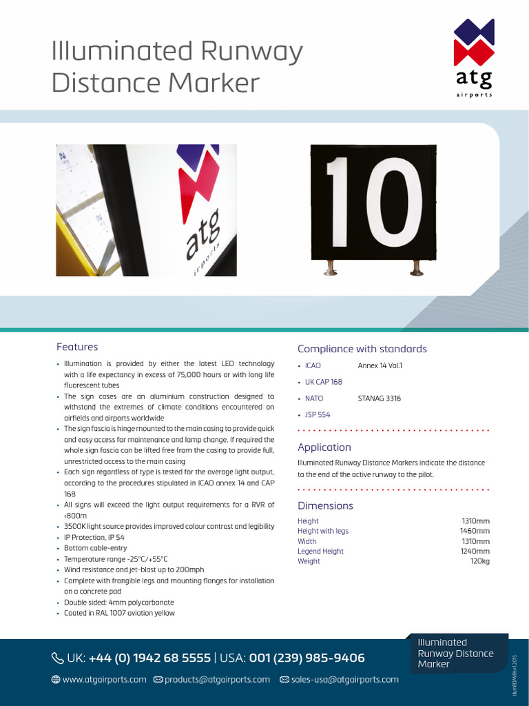 Illuminated Runway Distance Marker Pdf Runway Airport