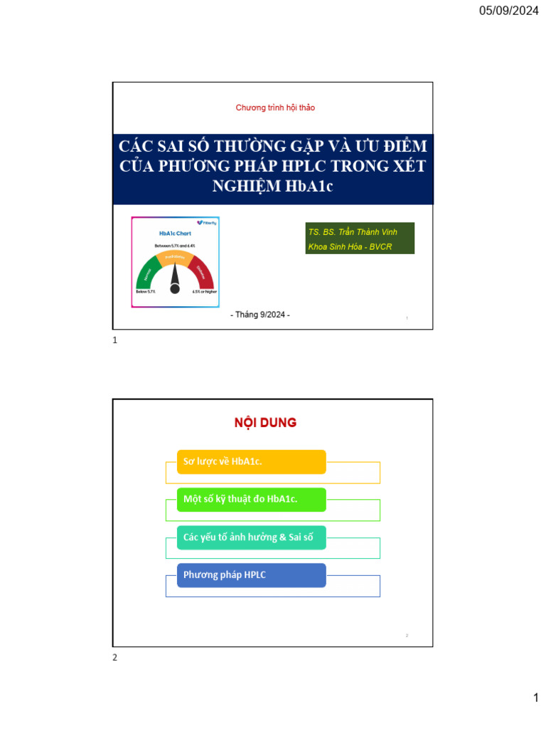 Sai So Trong HbA1c | PDF