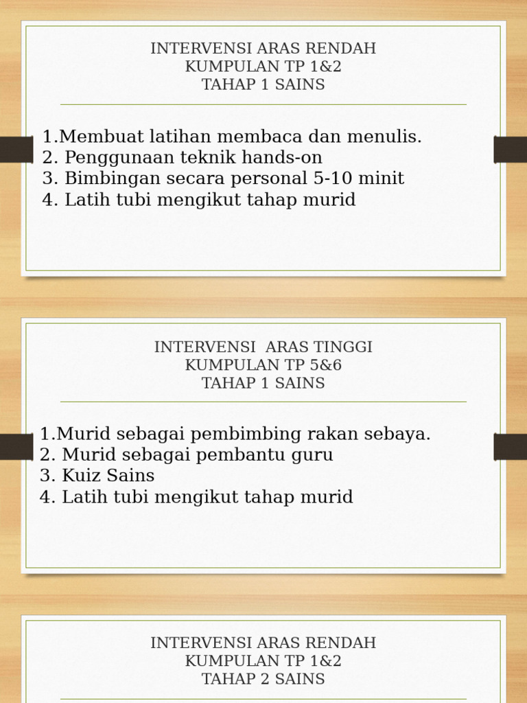 Intervensi Sains | PDF