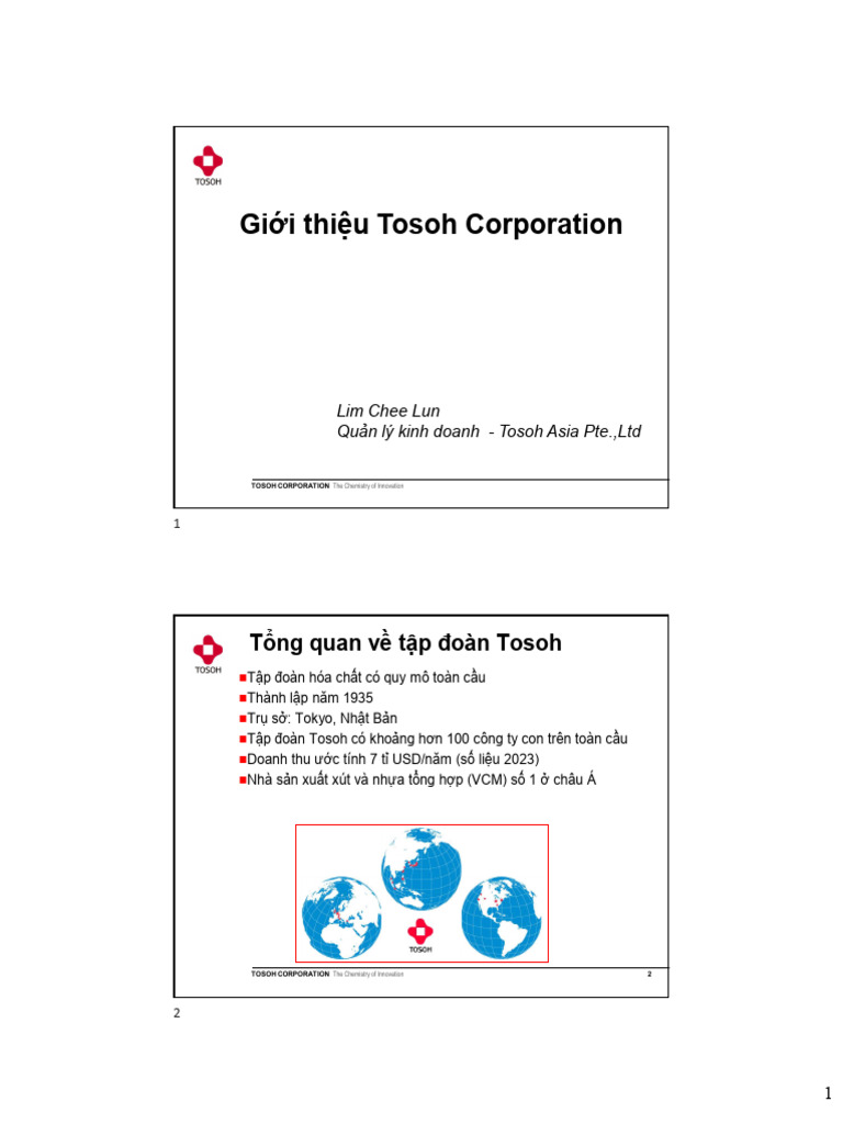 Gioi Thieu Tosoh | PDF