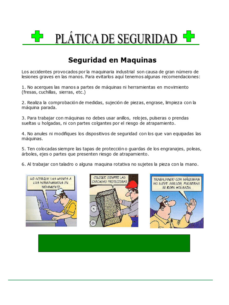 PLATICAS SEGURIDAD Seguridad en Maquinas | PDF | Negocios