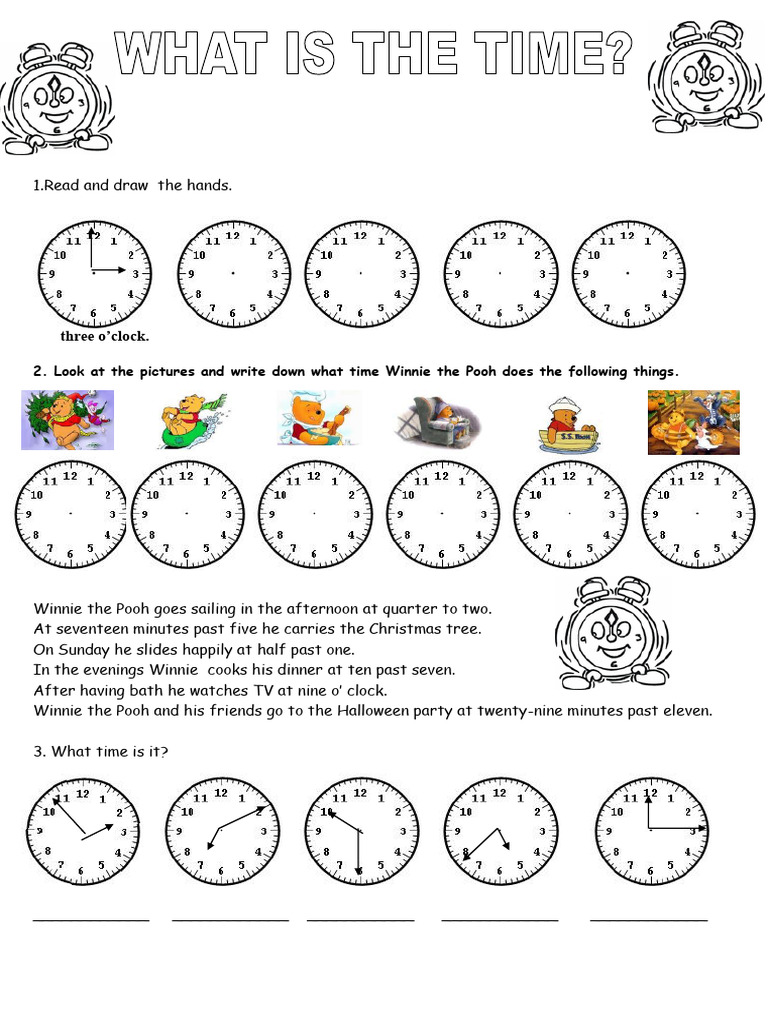 3t - English 1 - Task 1 - Telling The Time | PDF