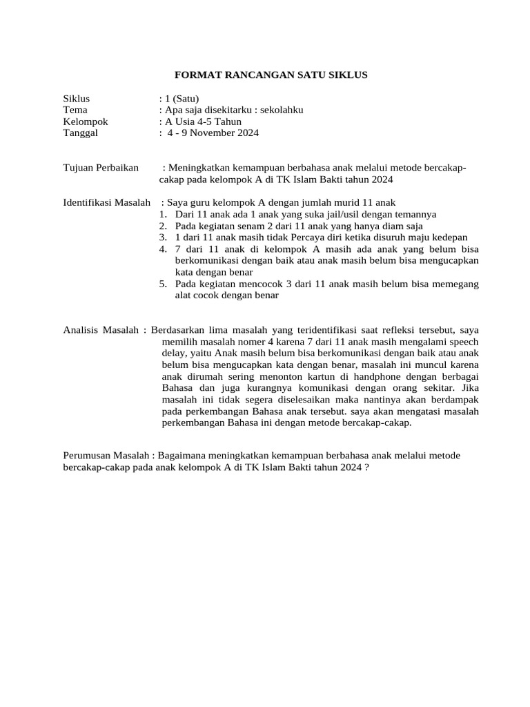 Format R1S Dan RPPH 20242 | PDF