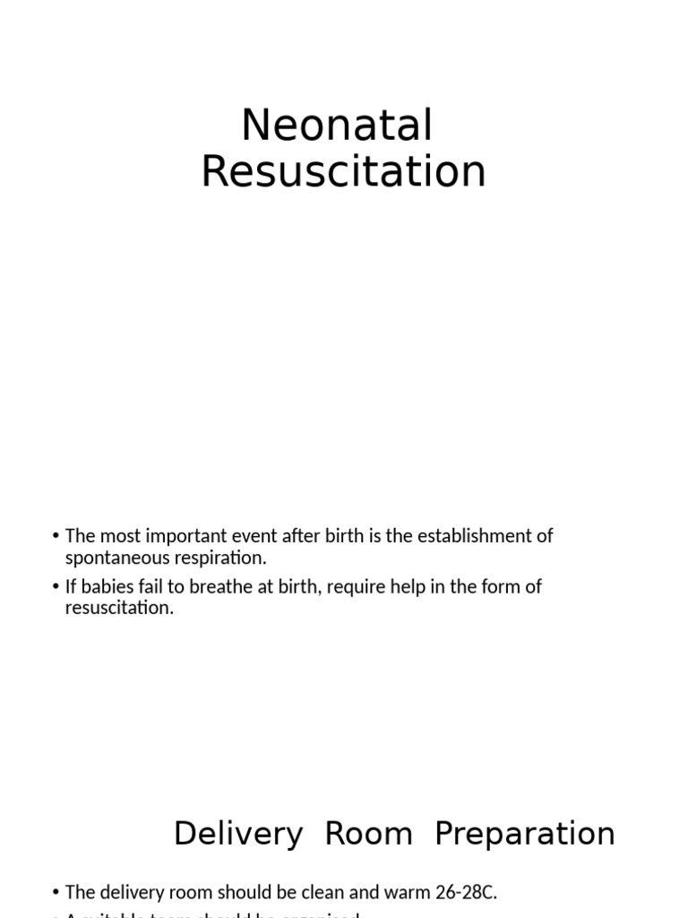 Neonatal Resuscitation | PDF | Childbirth | Cardiopulmonary Resuscitation
