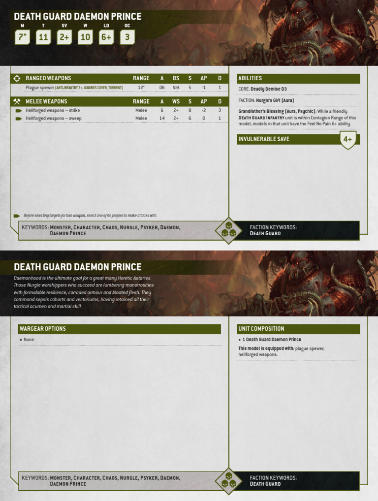 Death Guard Daemon Prince | PDF | Military | Military Science