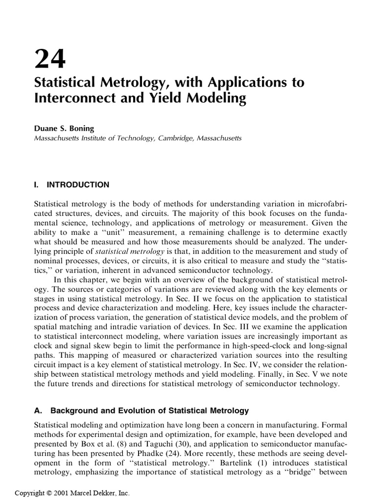DK1758 ch24 | PDF | Semiconductor Device Fabrication | Variance