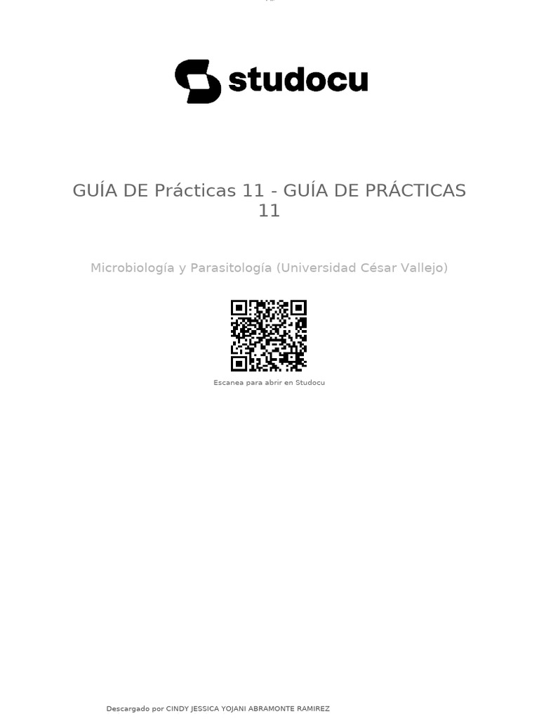 Guia de Practicas 11 Guia de Practicas 11 | PDF | Ciencias de la Salud | Medicina