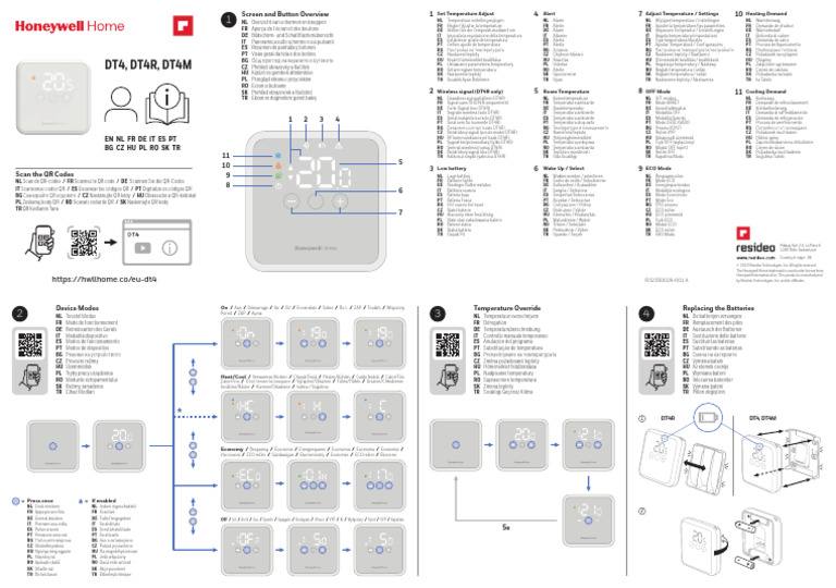 Honeywell Home dt4 dt4r User Guide | PDF | Thermodynamic Properties