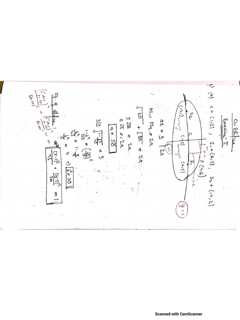 Ellipse Sheet Ex1@solu | PDF
