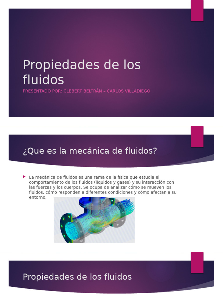 Propiedades de Los Fluidos PP | PDF | Fluido | Líquidos