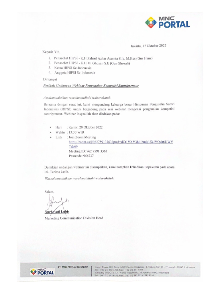 Undangan HIPSI | PDF