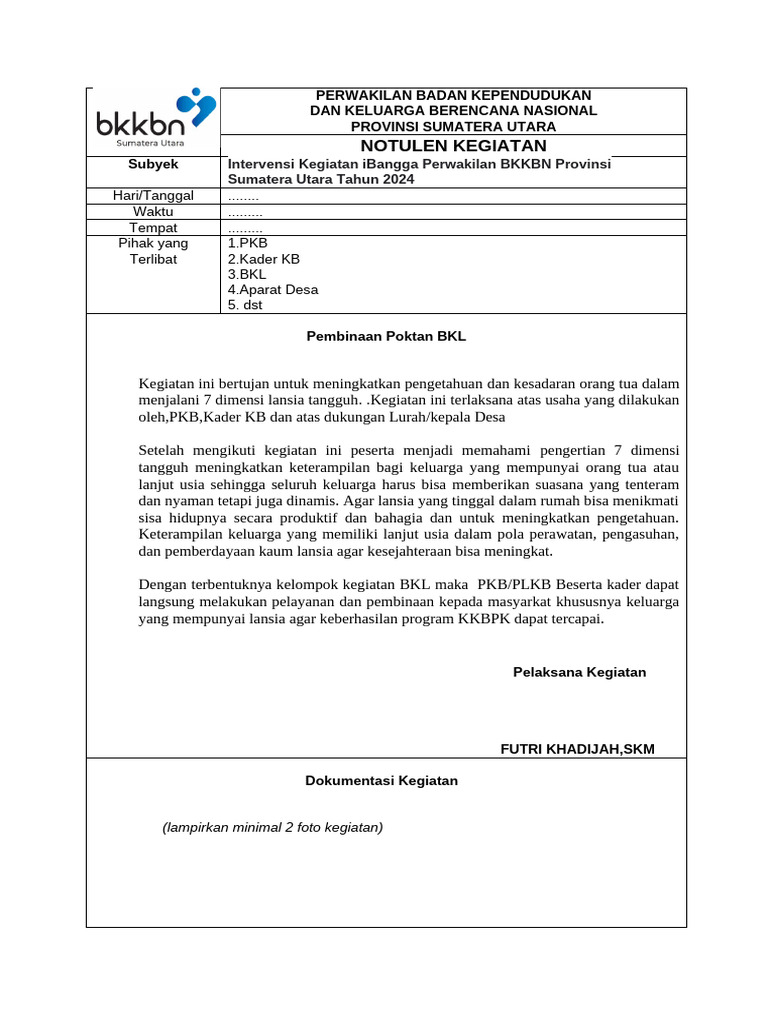01.notulen BKL Ibangga 2024 | PDF