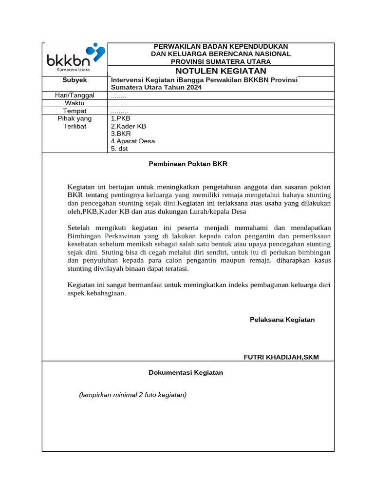 01.notulen BKR Ibangga 2024 | PDF