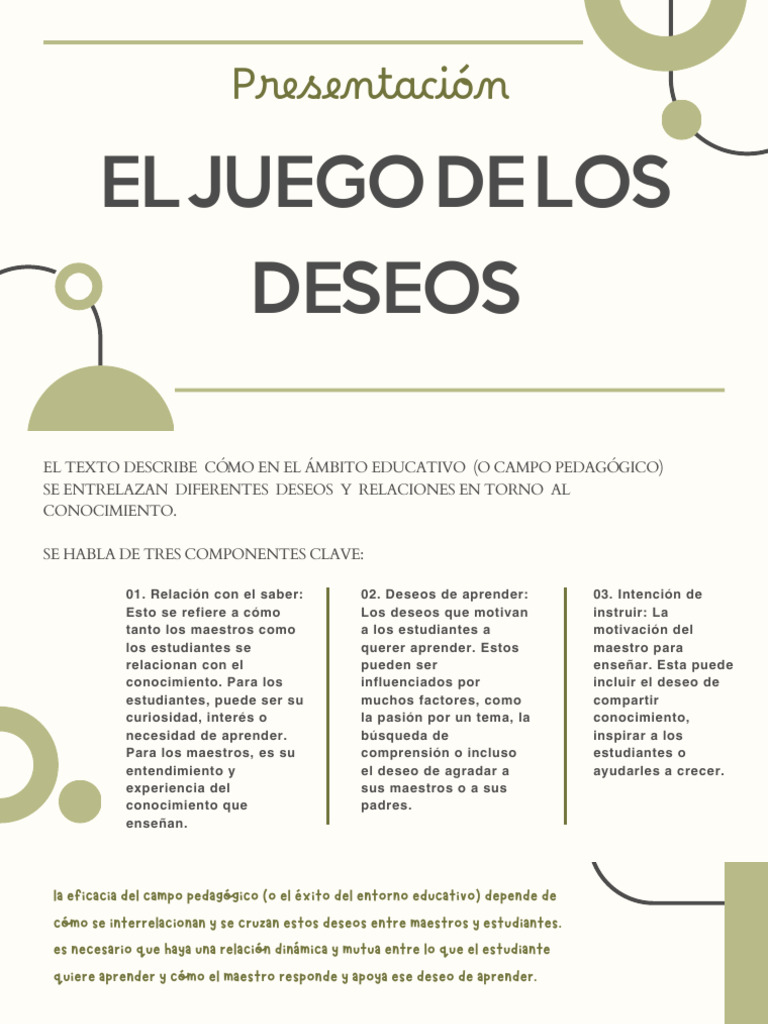 El Juego de los Deseos en Educación | PDF | Psicoanálisis | Sigmund Freud
