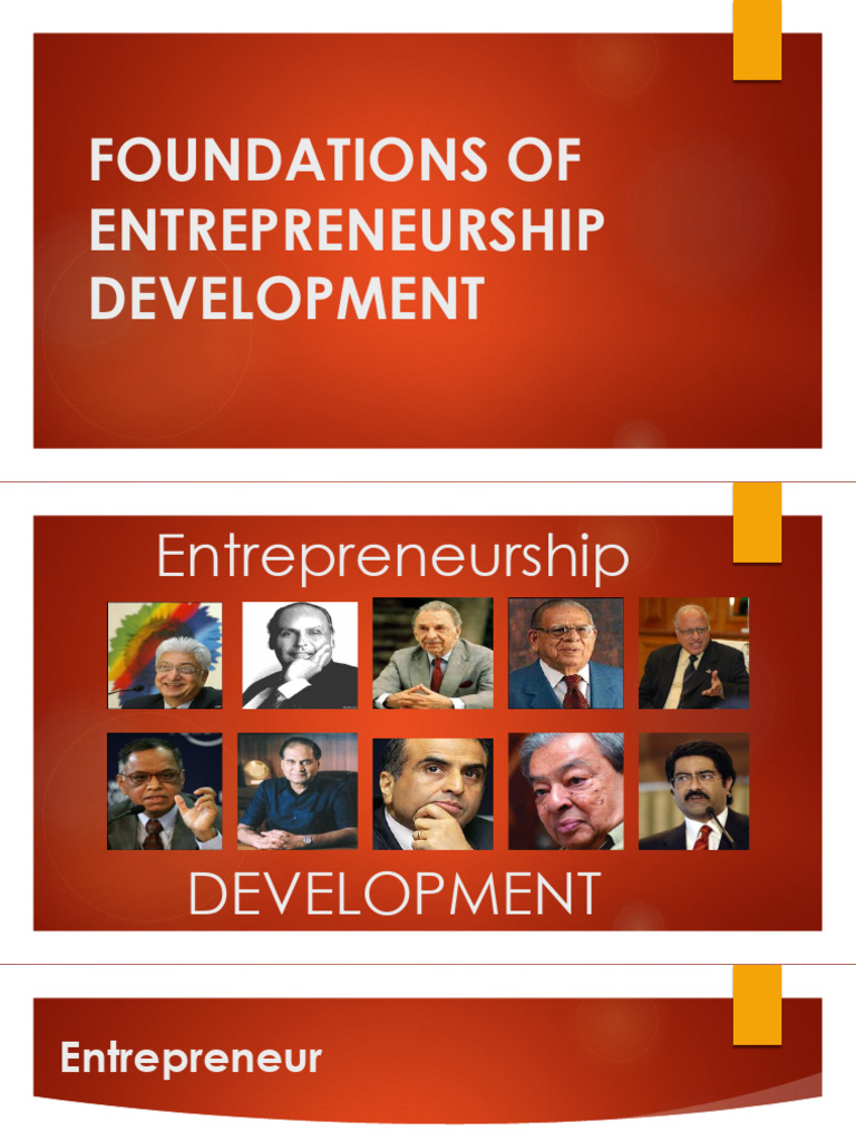 Unit 1 Foundations of Entrepreneurship Development | PDF ...