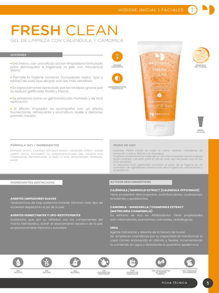 FT FreshClean | PDF | Tensioactivo | Productos cosméticos