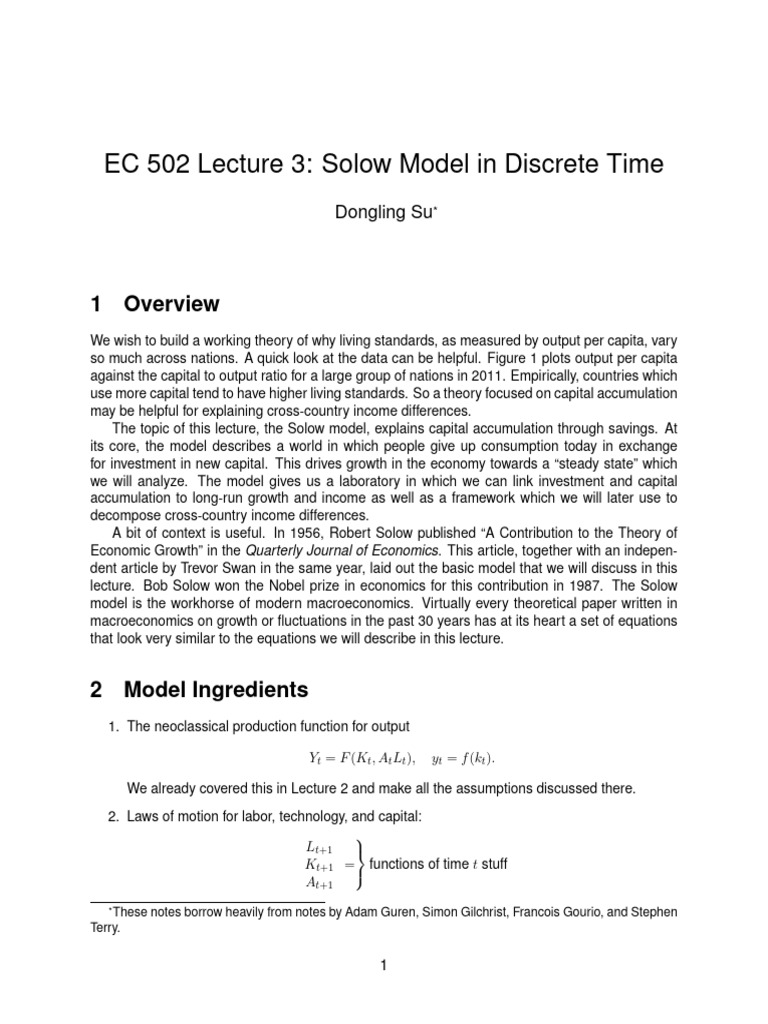 Lecture_3 | PDF | Macroeconomics | Economic Growth