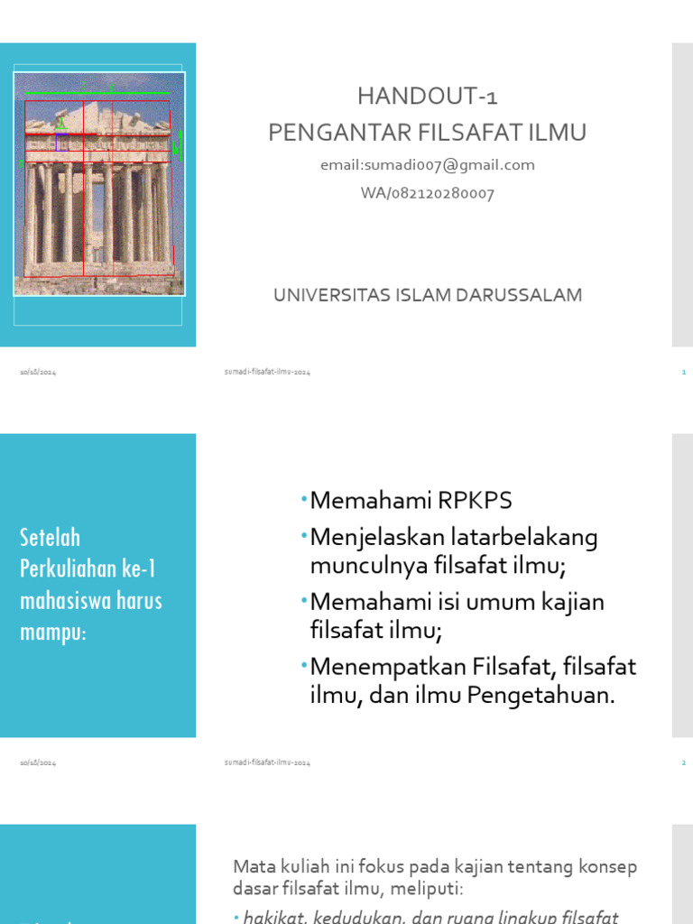 Handout-1 Filsafat Dan Filsafat Ilmu | PDF | Filsafat