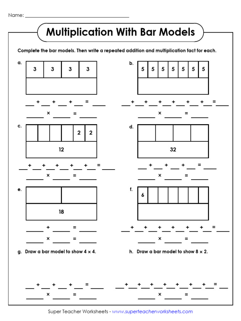 Bar Models for Repeated Addition | PDF | Teaching Methods & Materials