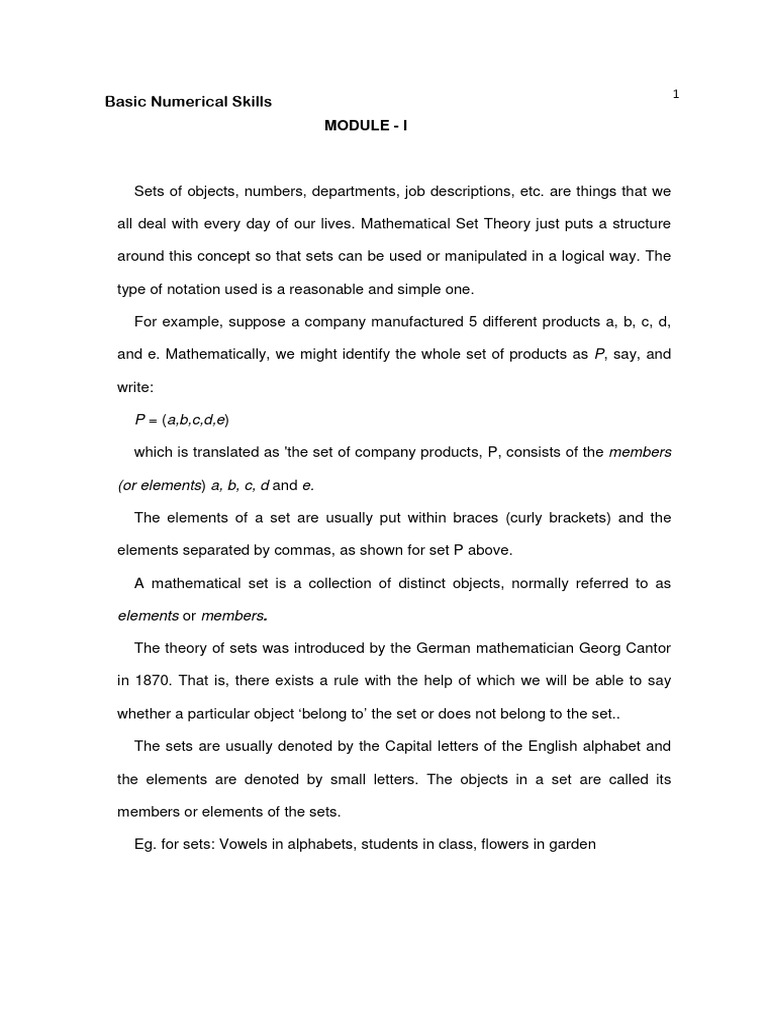 Module I Sets and Matrices | PDF | Determinant | Matrix (Mathematics)