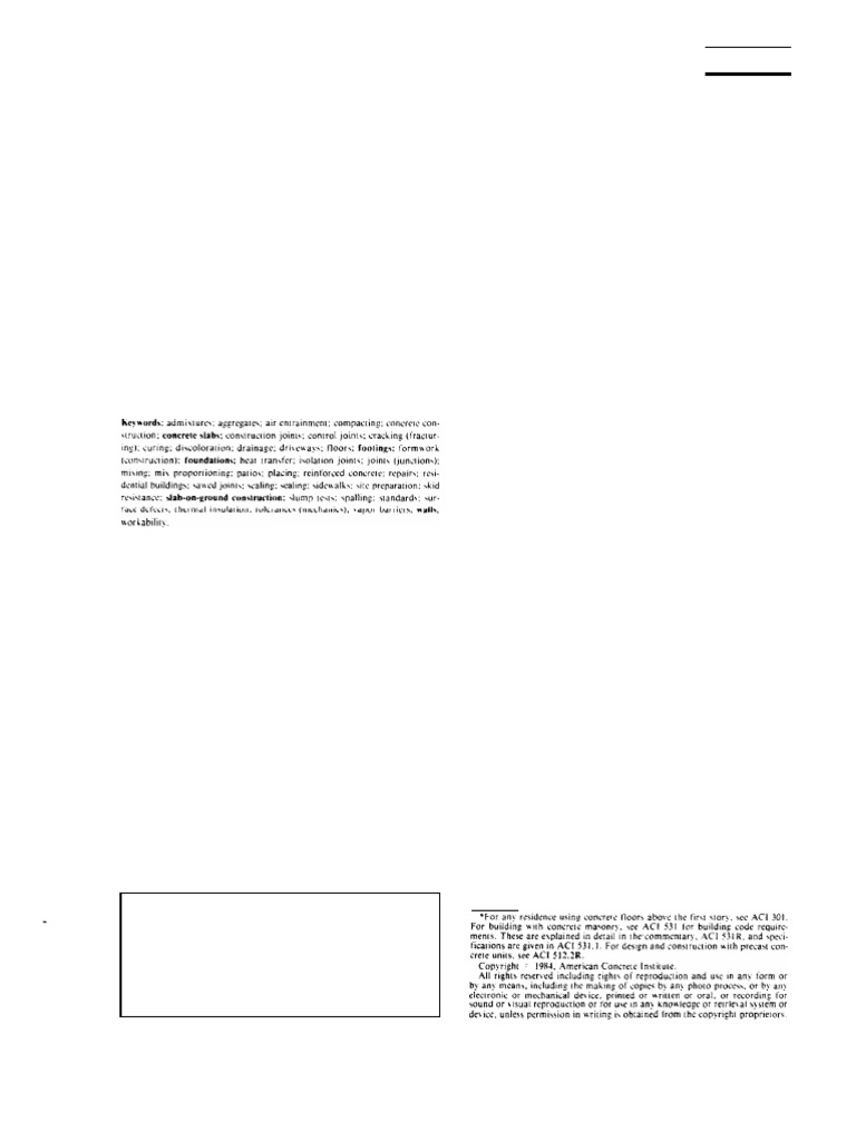 Guide To Residential Cast-in-Place Concrete Construction: Reported by ACI Committee 332 | PDF ...